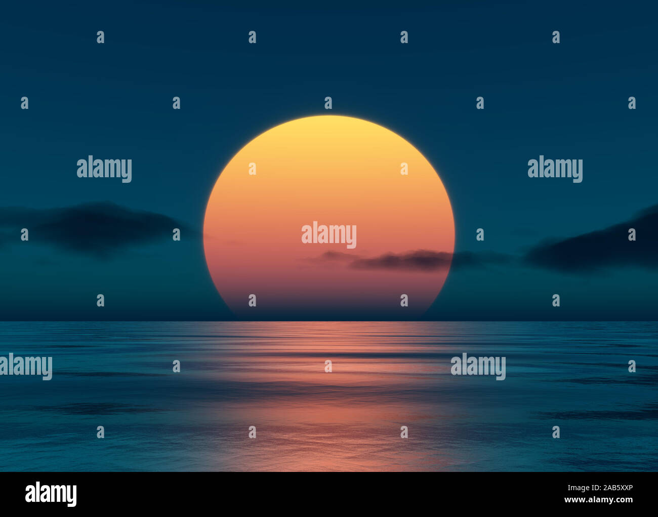 Nice sunset over the ocean hi-res stock photography and images - Alamy