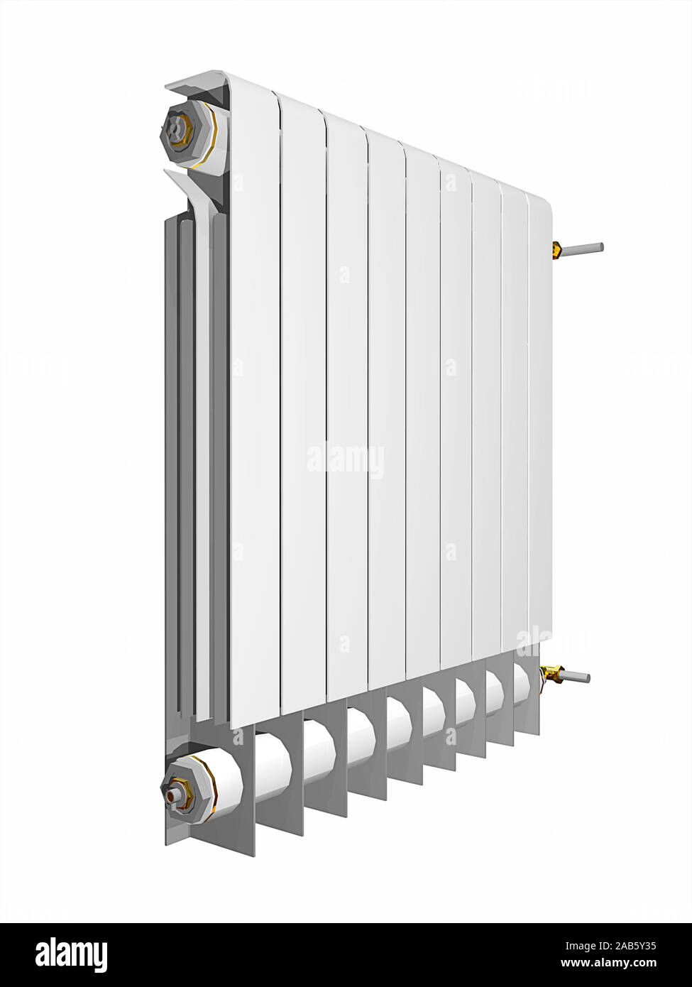 An illustration of a white radiator heater Stock Photo - Alamy