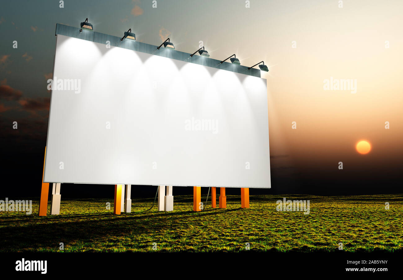An illustration of a nice advertising wall sunset Stock Photo - Alamy