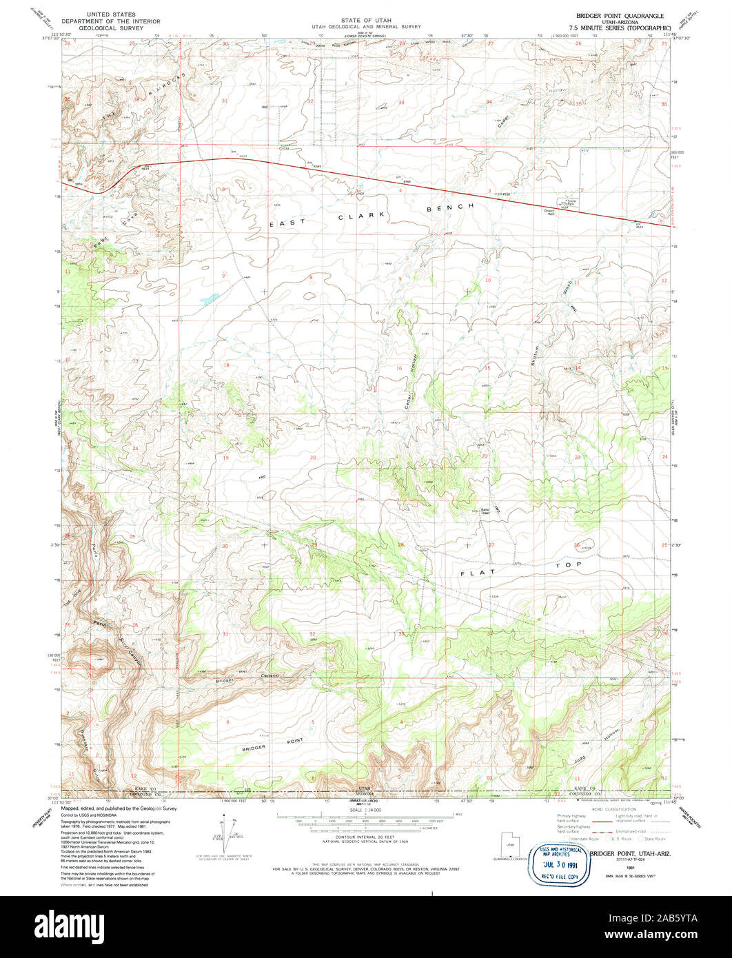 UT Bridger Point 248289 1981 24000 Restoration Stock Photo - Alamy