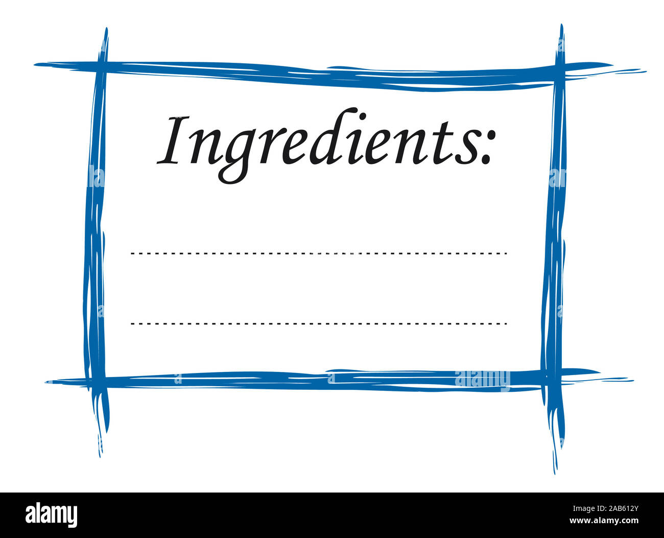 A vector illustration of a nice ingredients sticker Stock Photo - Alamy