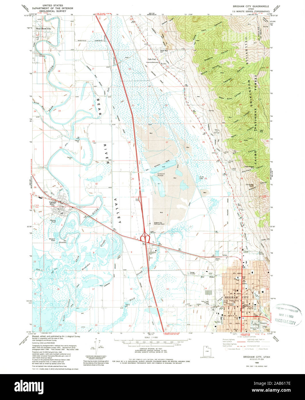 Map of brigham city hi-res stock photography and images - Alamy