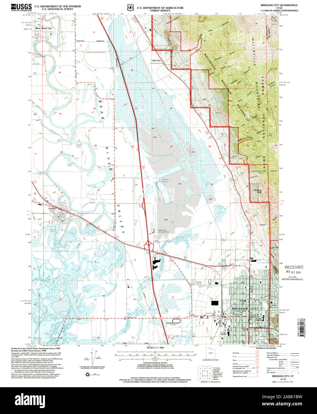 Map Of Brigham City High Resolution Stock Photography and Images - Alamy