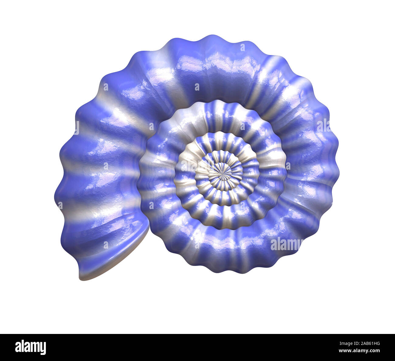 An illustration of a beautiful blue sea shell Stock Photo - Alamy
