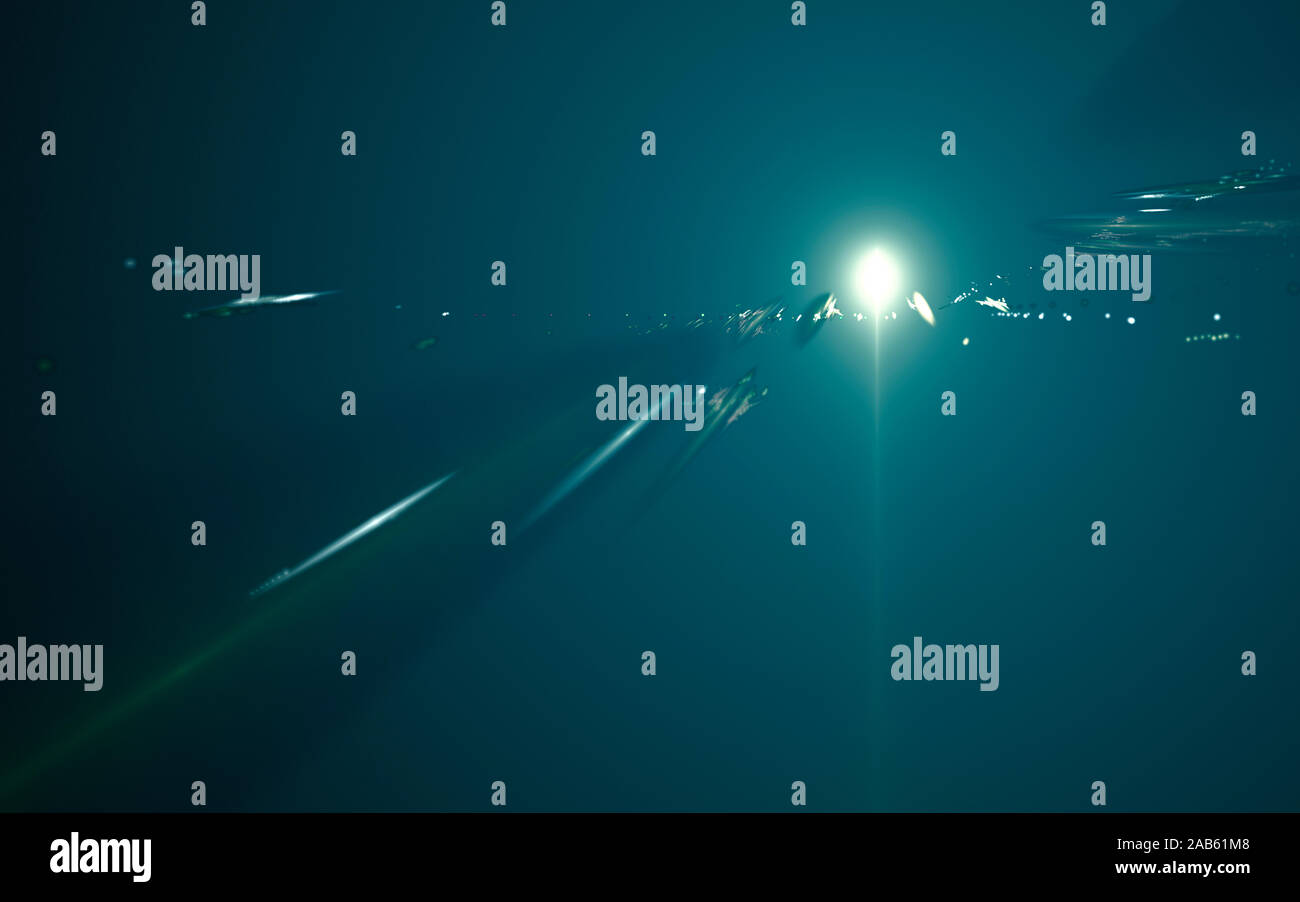 A space ship is starting vertical to the deep space mission Stock Photo ...