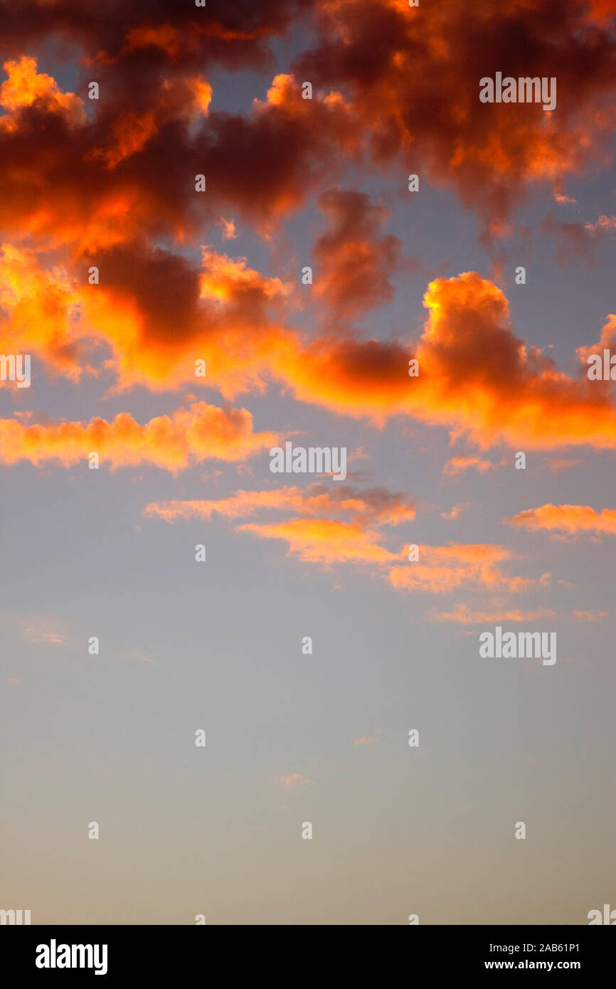 A photography of a beautiful red sunset clouds Stock Photo - Alamy