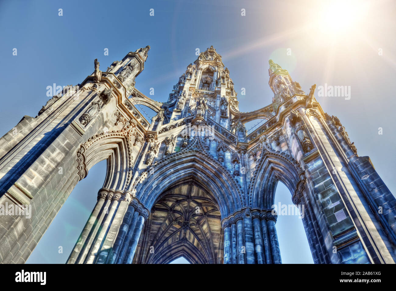 A photography of the Sir Walter Scott memorial Stock Photo - Alamy