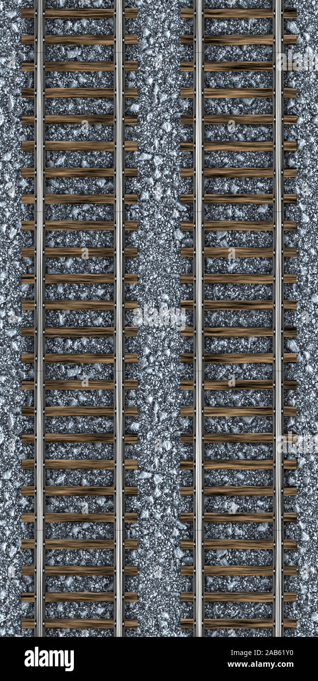 An illustration of two lines rail tracks Stock Photo - Alamy