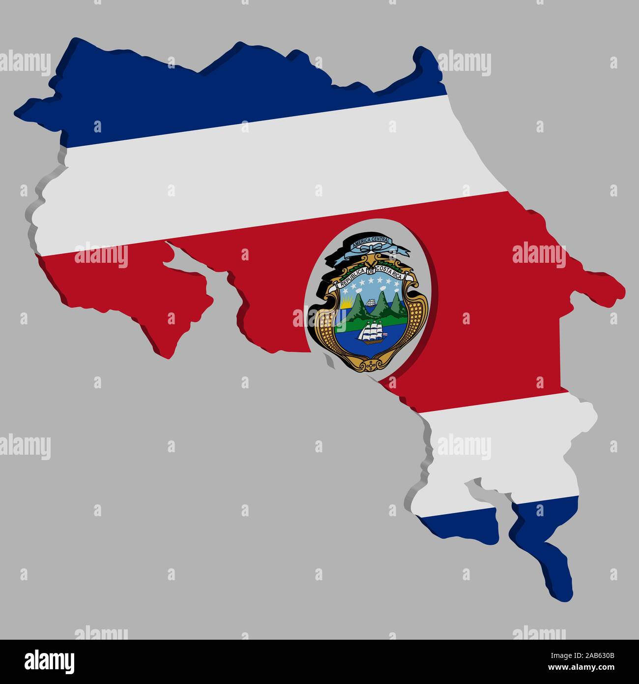 Costa rica 3d map hi-res stock photography and images - Alamy
