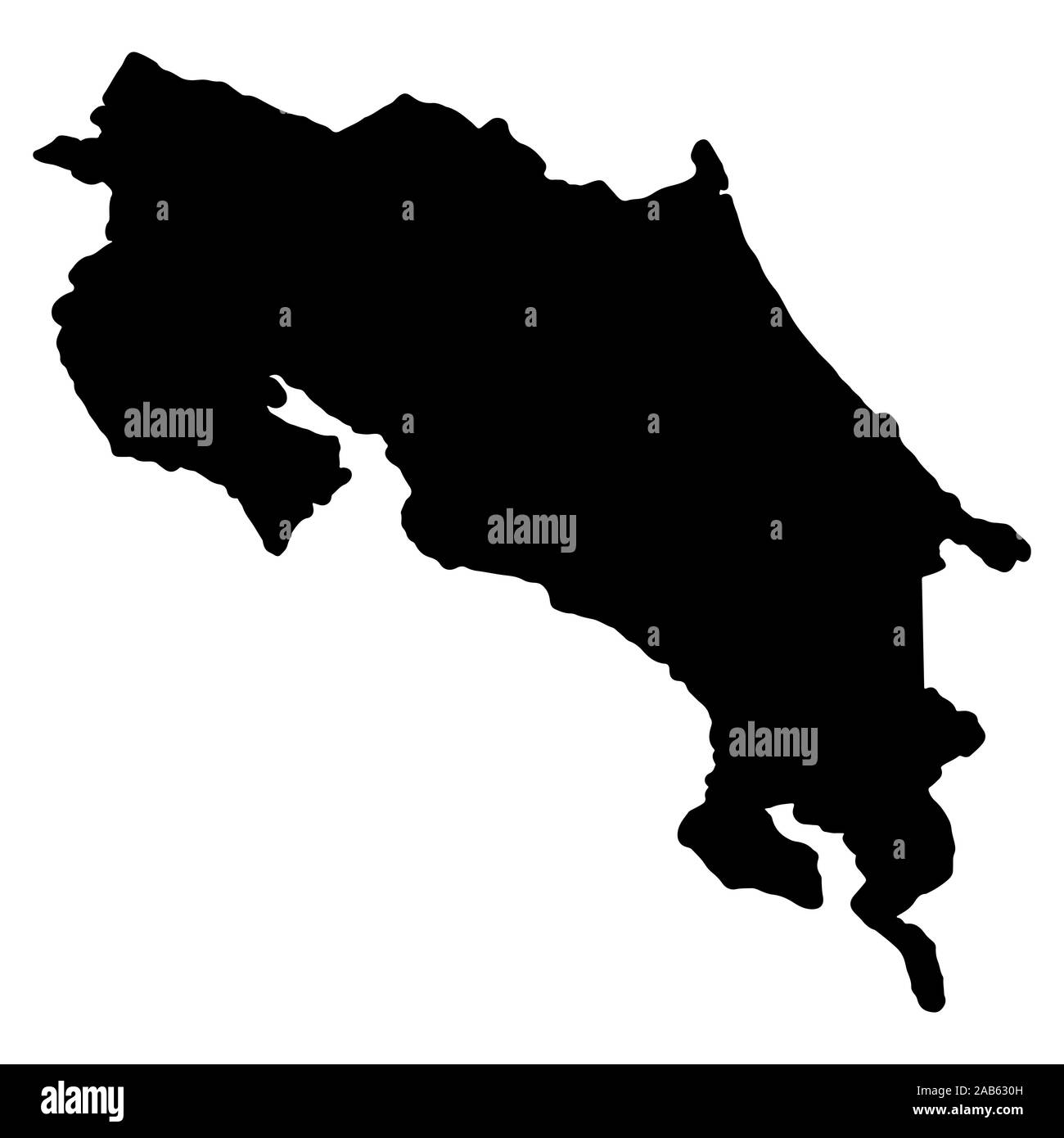 Costa Rica Map Silhouette Vector illustration Eps 10 Stock Vector Image ...