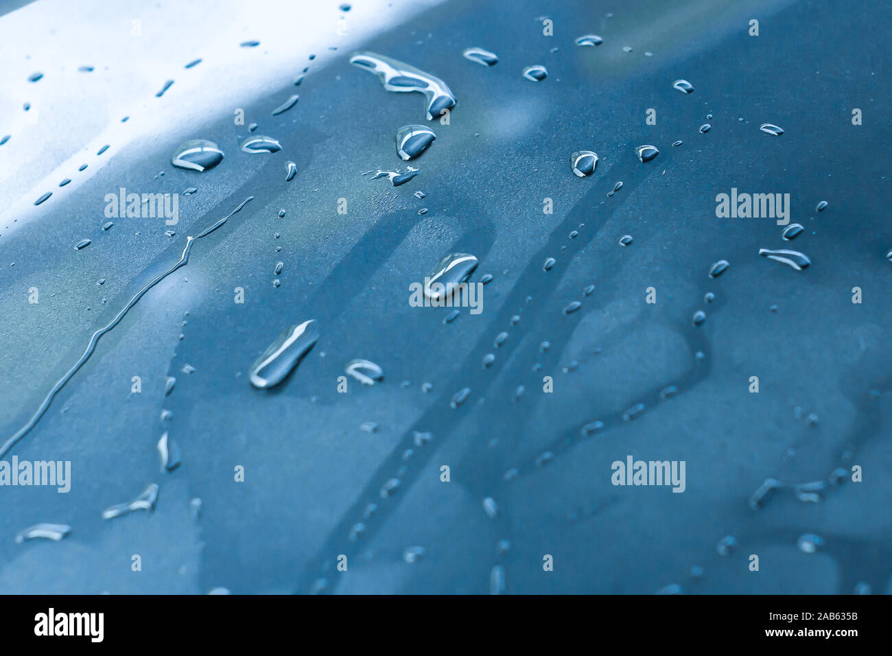 Drops of water on the car glass window after rain Stock Photo - Alamy