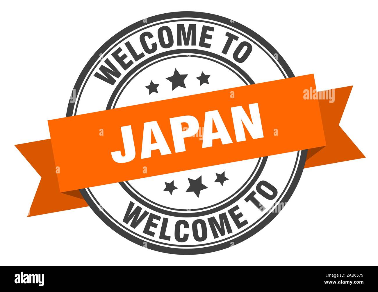Japan stamp. welcome to Japan orange sign Stock Vector Image & Art - Alamy