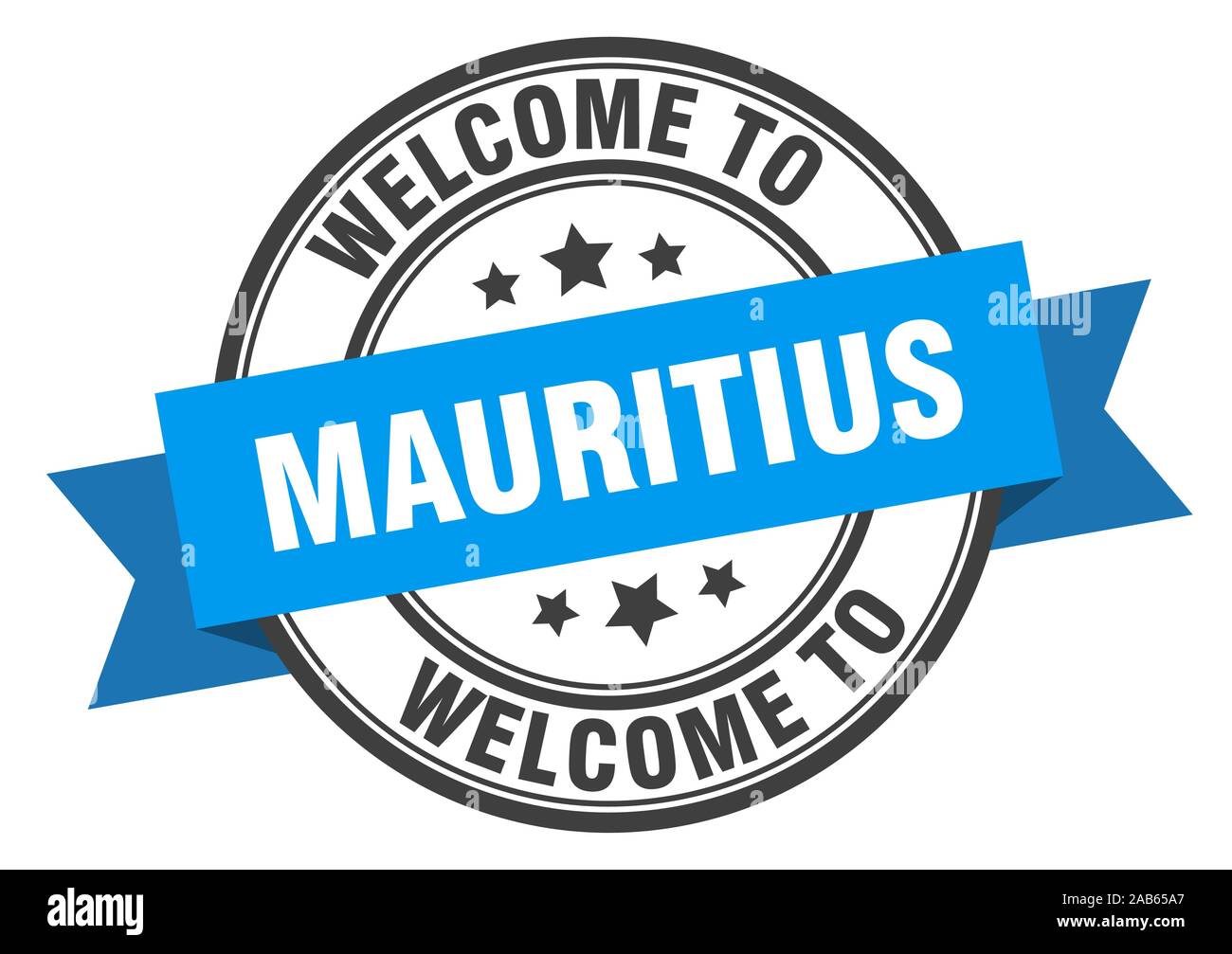 Mauritius stamp. welcome to Mauritius blue sign Stock Vector Image ...