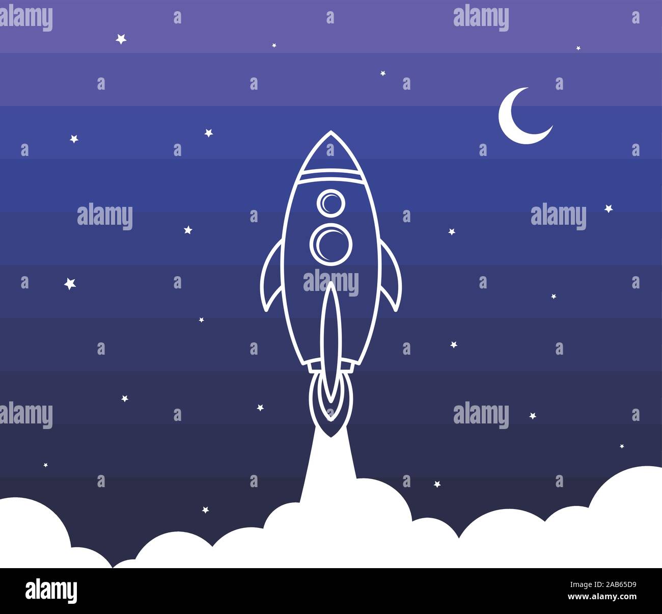space rocket shuttle ship sign logo logotype vector art Stock Vector ...