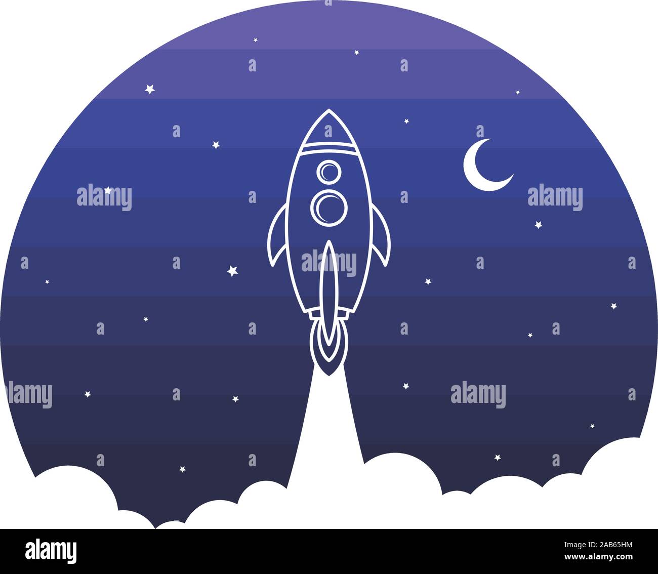 space rocket shuttle ship sign logo logotype vector art Stock Vector ...