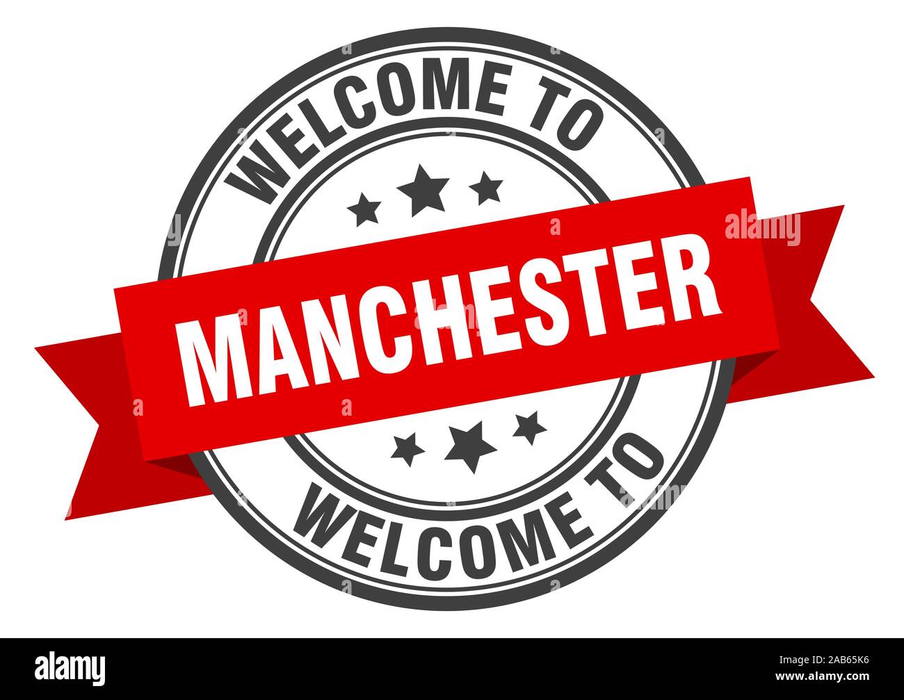 Manchester stamp. welcome to Manchester red sign Stock Vector Image ...