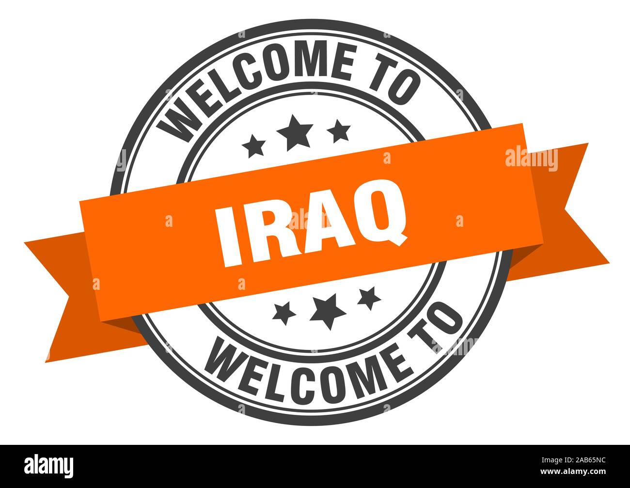 Iraq stamp. welcome to Iraq orange sign Stock Vector Image & Art - Alamy