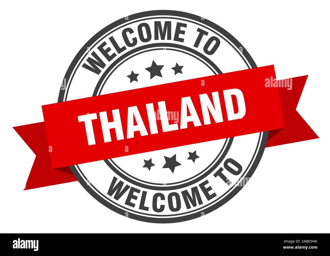 Thailand stamp. welcome to Thailand red sign Stock Vector Image & Art ...