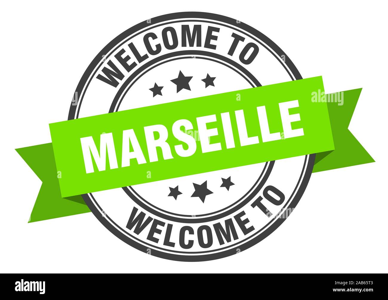 Marseille stamp. welcome to Marseille green sign Stock Vector Image ...