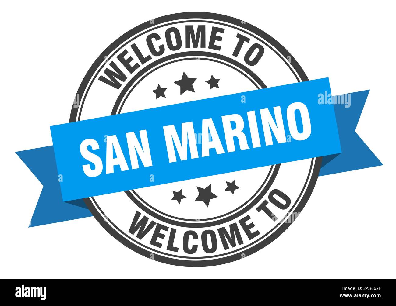 San Marino stamp. welcome to San Marino blue sign Stock Vector Image ...