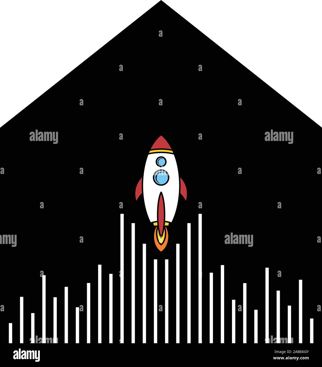 space rocket shuttle ship sign logo logotype vector art Stock Vector ...