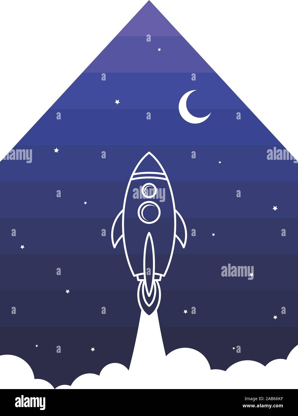 space rocket shuttle ship sign logo logotype vector art Stock Vector ...