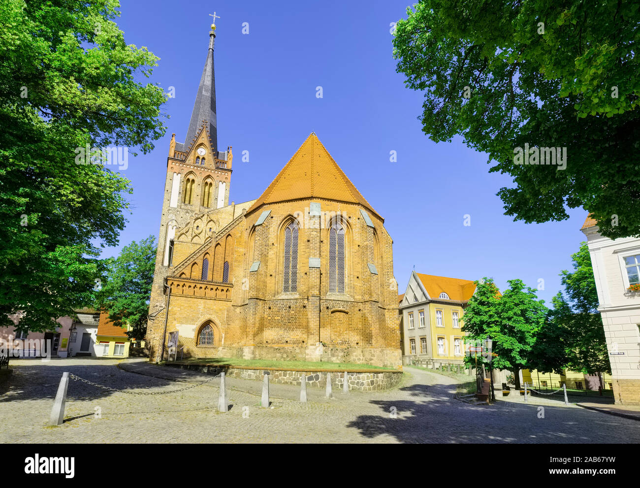Parish church St. Nikolai, Bad Freienwalde, Brandenburg, Germany Stock ...
