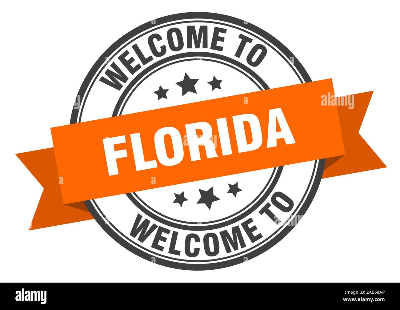 Florida stamp. welcome to Florida orange sign Stock Vector Image & Art ...