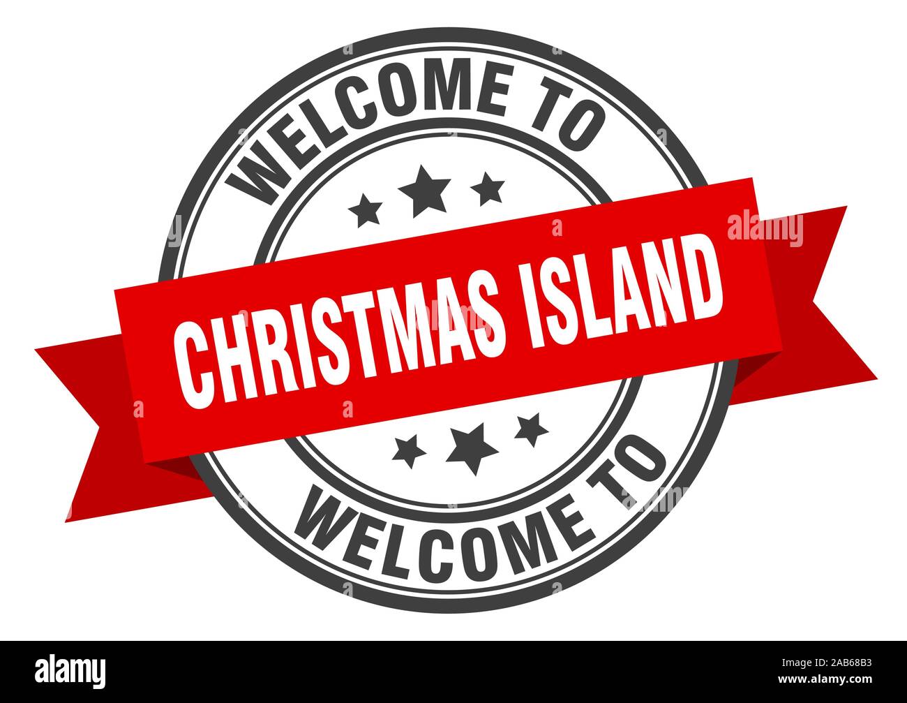 Christmas Island stamp. welcome to Christmas Island red sign Stock ...
