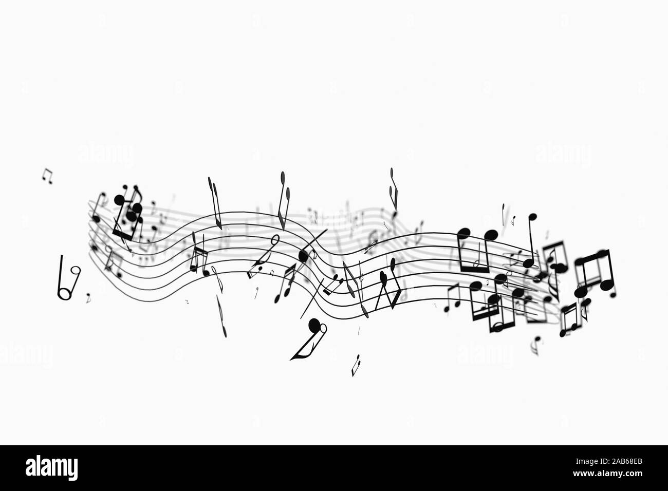 Music Note Background 3d