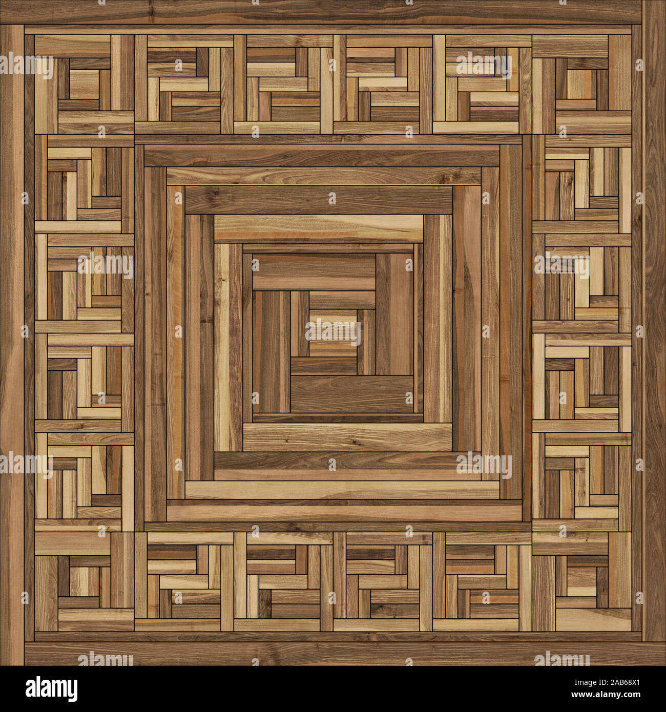 Seamless square tiles wood parquet (various brown Stock Photo - Alamy