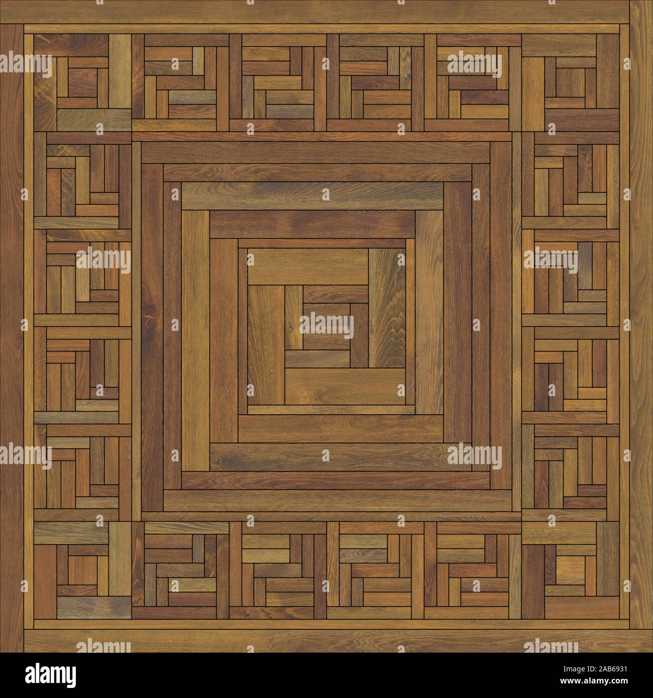 Seamless square tiles wood parquet (various brown Stock Photo - Alamy