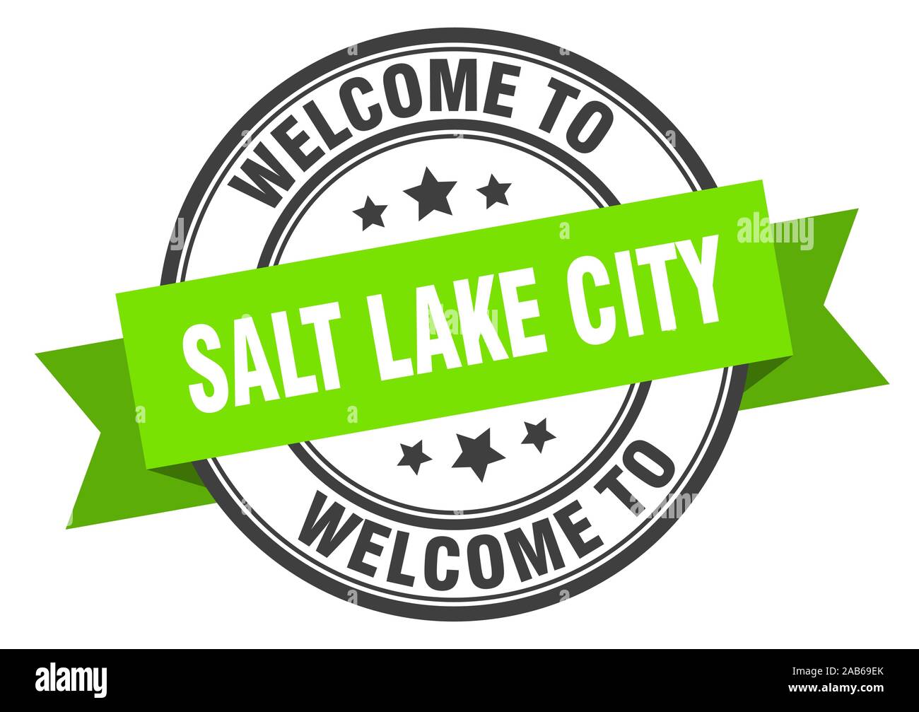 Salt Lake City stamp. welcome to Salt Lake City green sign Stock Vector ...