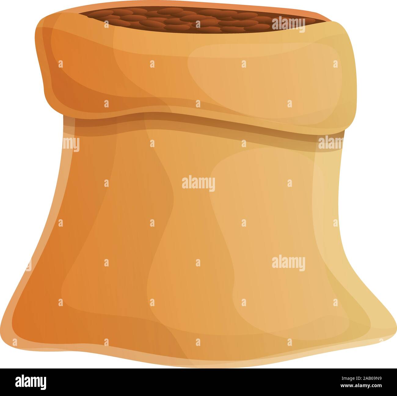 Cocoa sack beans icon. Cartoon of cocoa sack beans vector icon for web ...