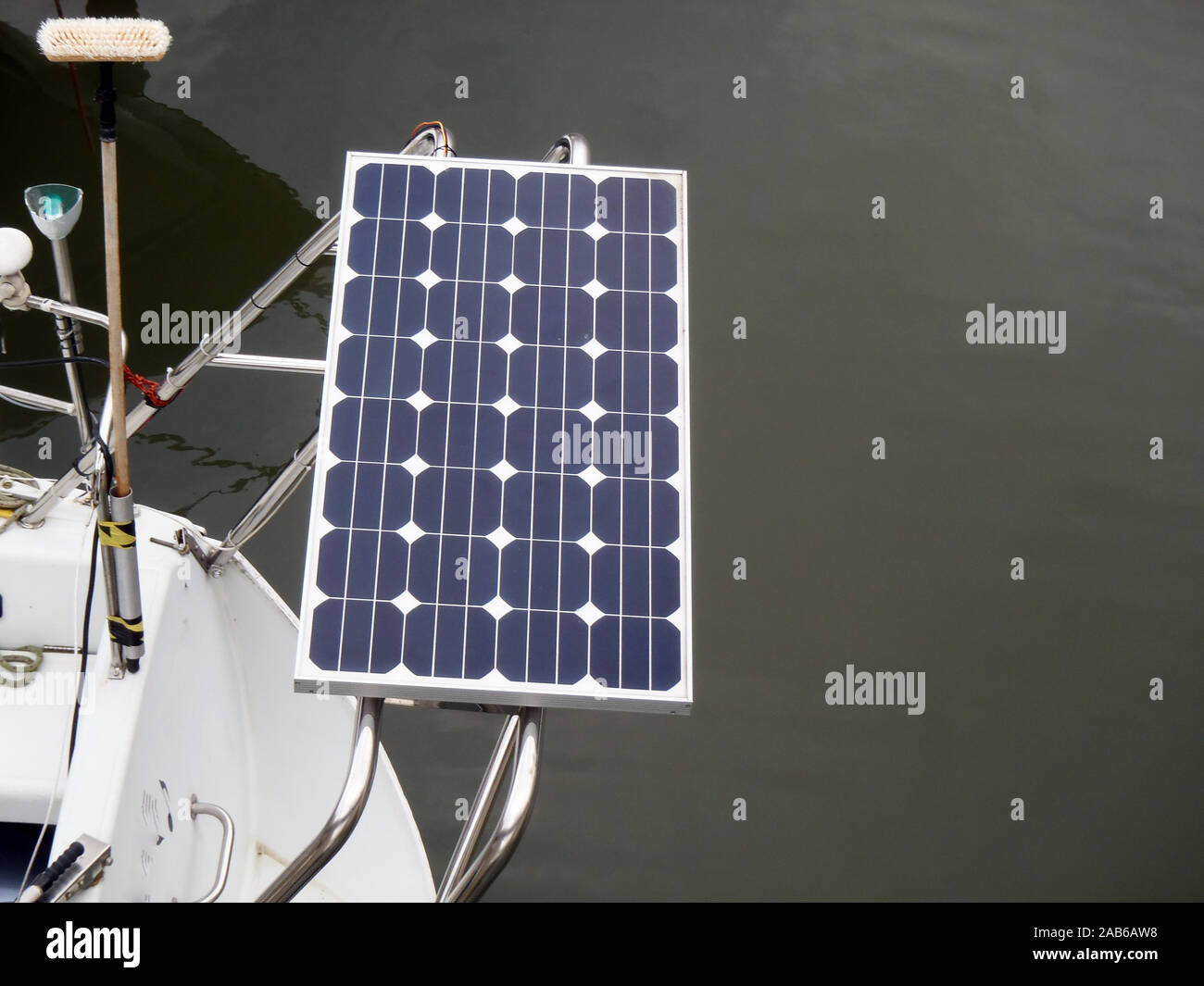 Solar panel of a boat Stock Photo - Alamy