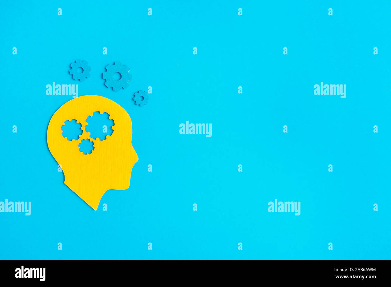 Brain works concept. Thinking, creativity concept of the human head ...