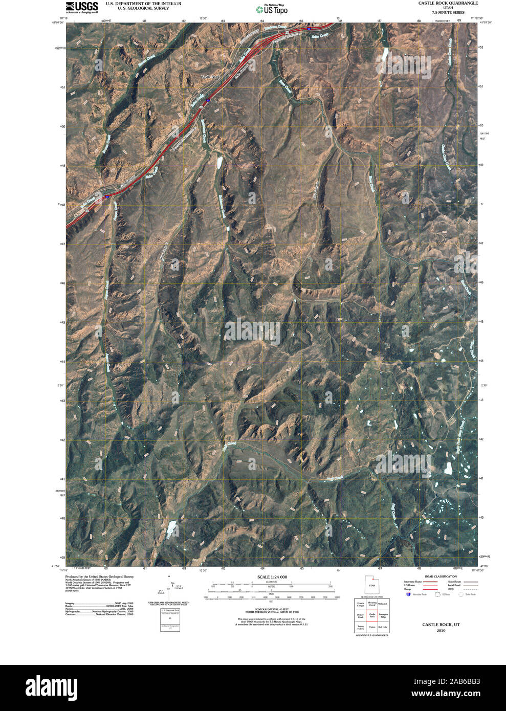 Map of castle rock Cut Out Stock Images & Pictures - Alamy