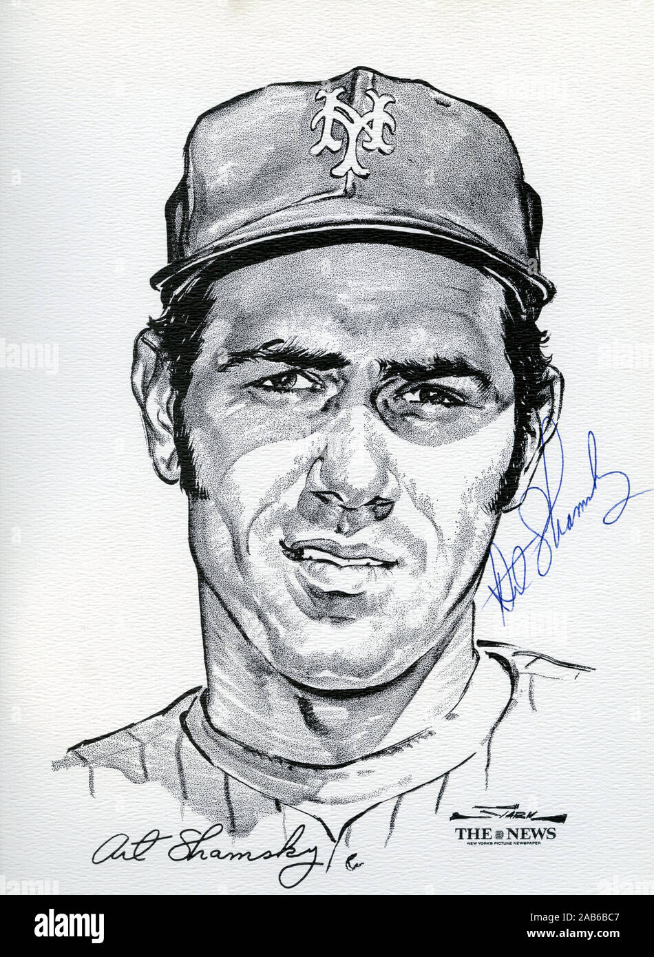 Portrait of New York Mets player Art Shamsky from the 1969 Miracle Mets ...