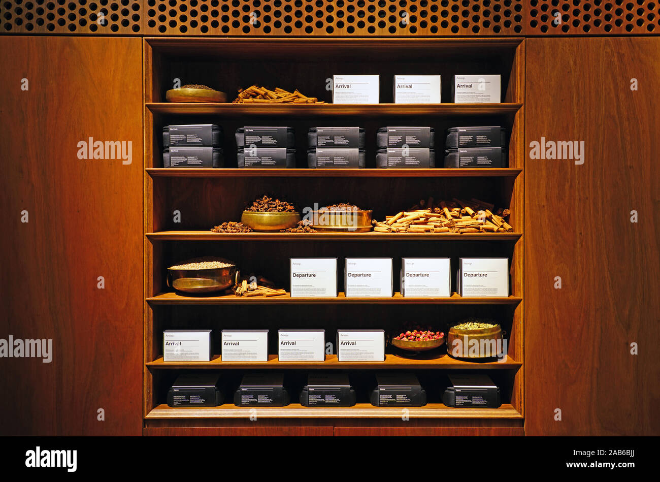 MELBOURNE, AUSTRALIA -12 JUL 2019- View of an Aesop store in downtown ...