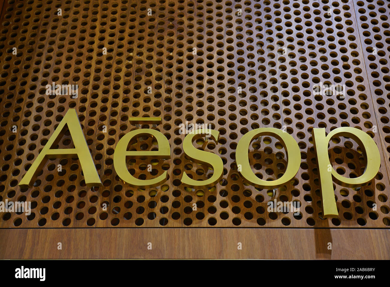 MELBOURNE, AUSTRALIA -12 JUL 2019- View of an Aesop store in downtown ...