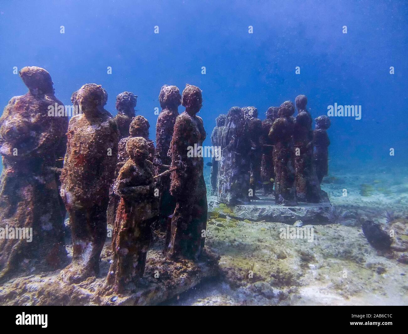 MUSA - The Museum of Underwater Art in Isla Mujeres near Cancun in ...