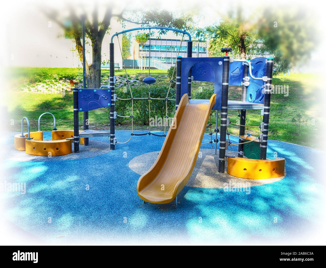 Playground activity in park Cut Out Stock Images & Pictures - Alamy
