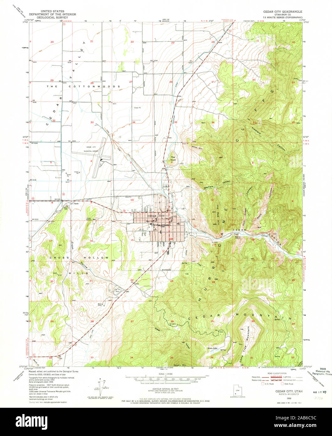 Map of cedar city hi-res stock photography and images - Alamy