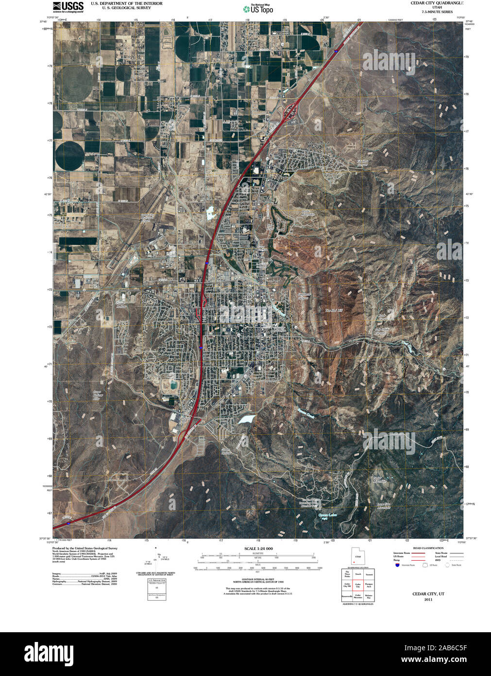 Map of cedar city hi-res stock photography and images - Alamy