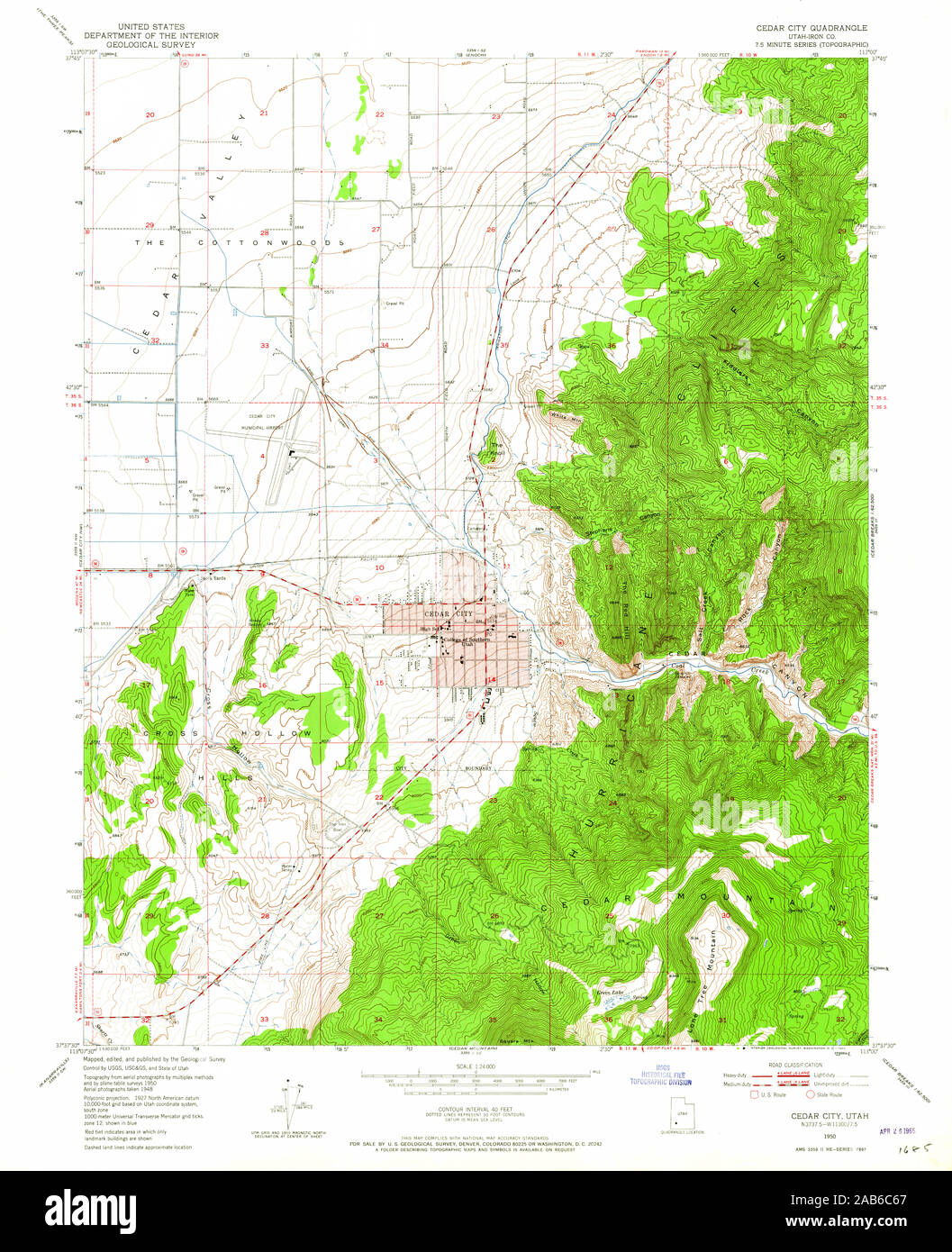 Map of cedar city hi-res stock photography and images - Alamy