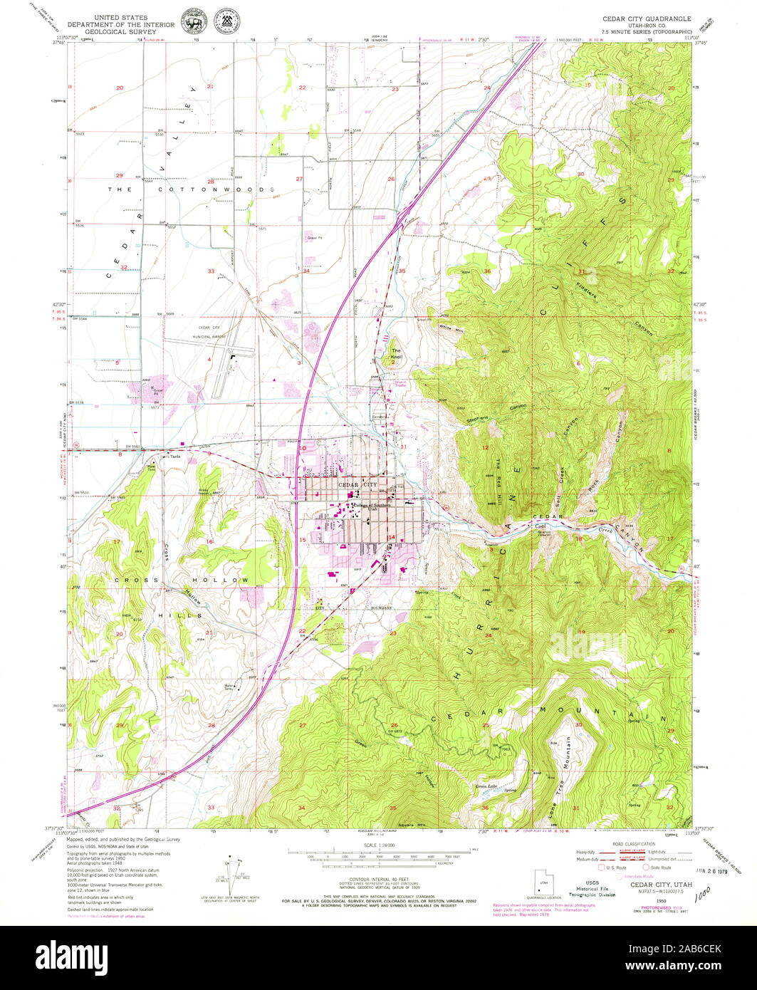 Cedar city map hi-res stock photography and images - Alamy
