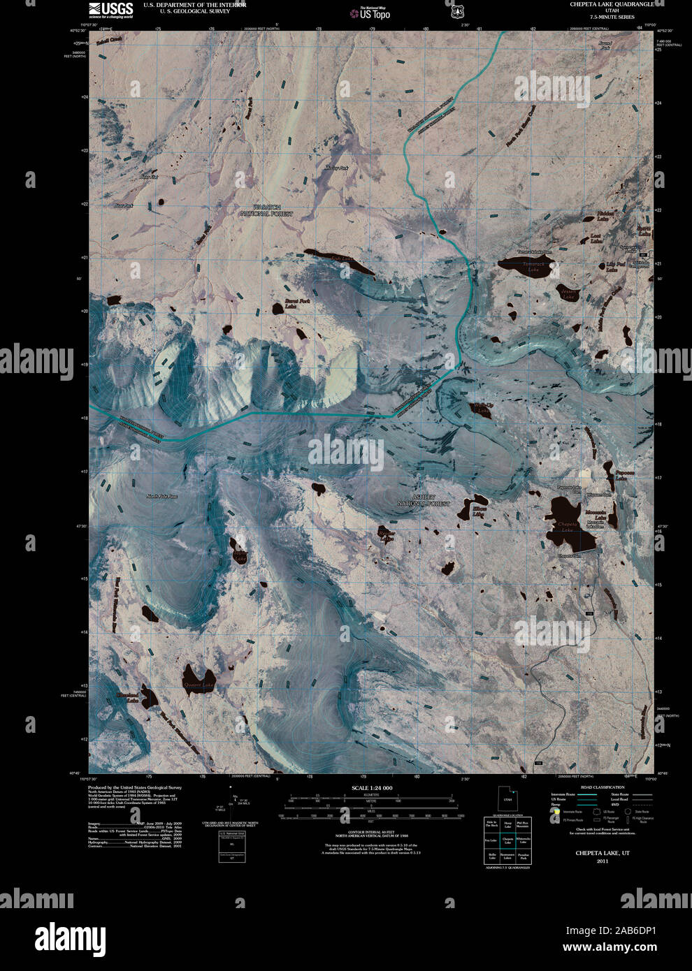 UT Chepeta Lake 20110325 TM Inverted Restoration Stock Photo - Alamy