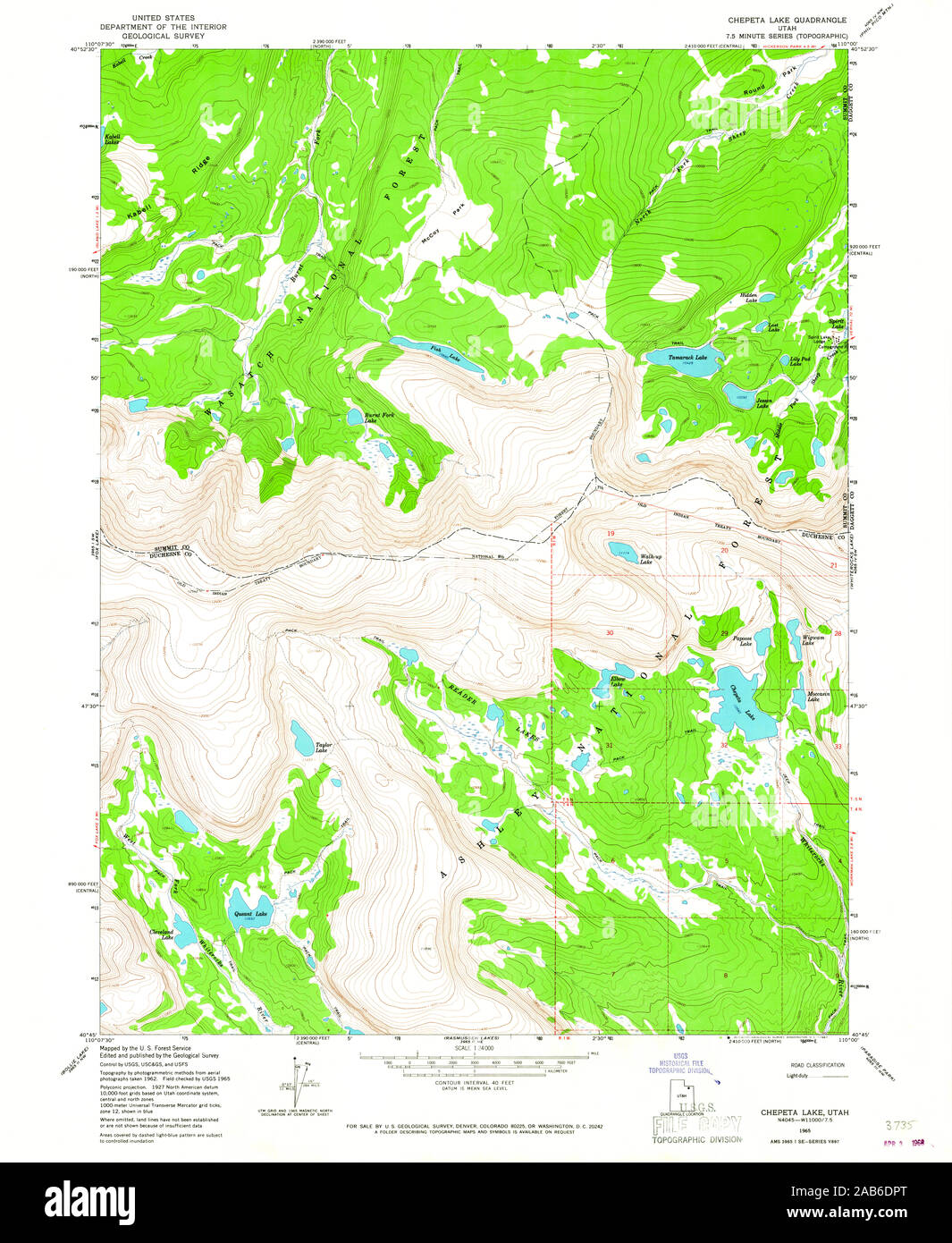 UT Chepeta Lake 248575 1965 24000 Restoration Stock Photo - Alamy
