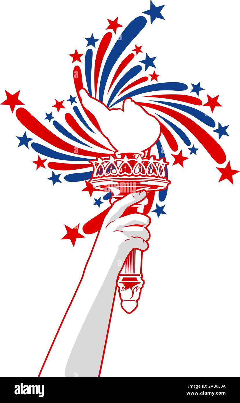 Arm holding torch Stock Vector Images - Alamy