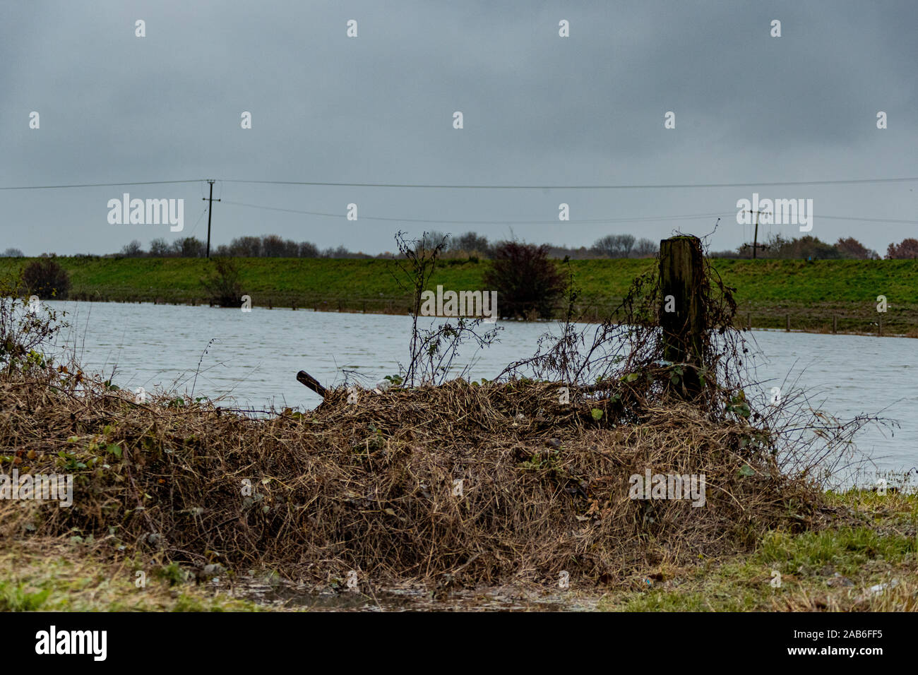 The outskirts of flood hit village of Fishlake near Doncaster South ...